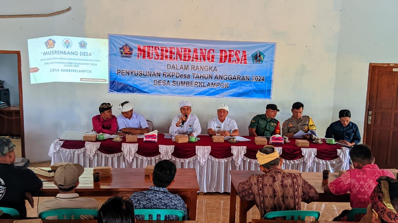 MUSRENBANG DESA TAHUN ANGGARAN 2024 - Website Desa Sumberklampok